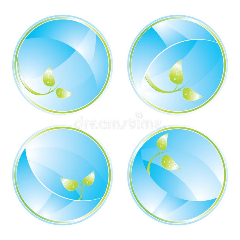Green concept icons stock vector. Illustration of blue - 12004021
