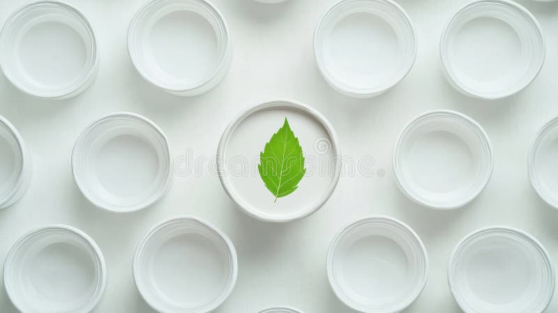 Green Concept with Leaf in Circular Pattern Design for Eco-friendly ...
