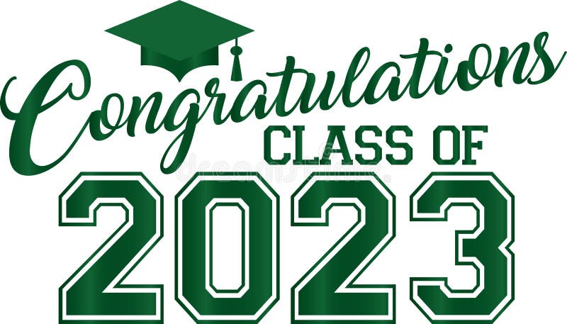 Class Of 2023 With Graduation Cap Congrats Graduation Stock Vector