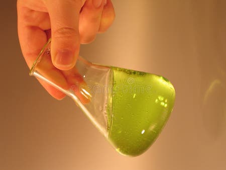 Green Conical Flask I stock image. Image of flacon, chemistry - 12679