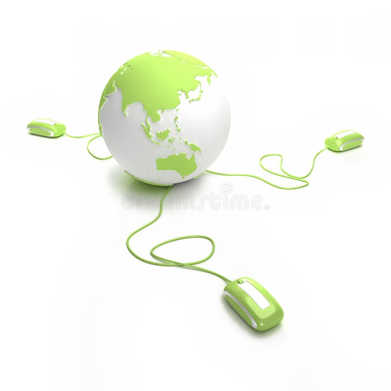 Green connection online stock illustration. Illustration of ecology ...