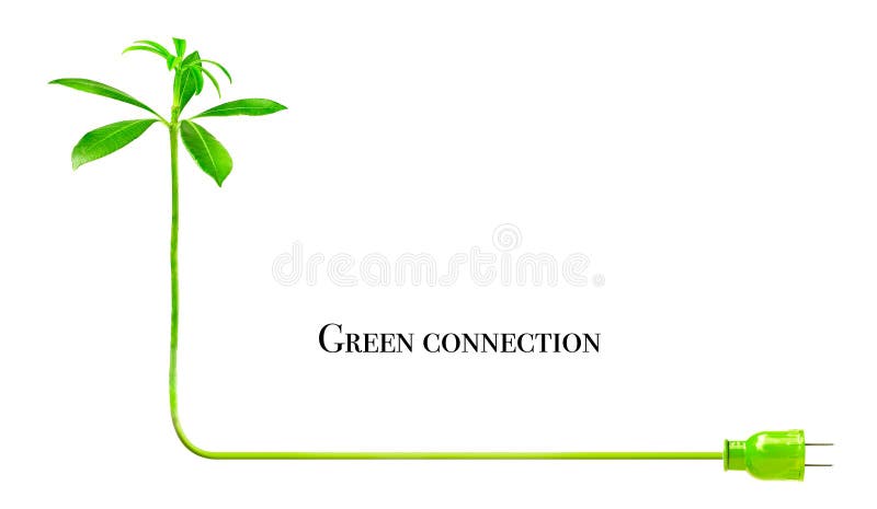 Green connection stock photo. Image of concept, electricity - 93474070