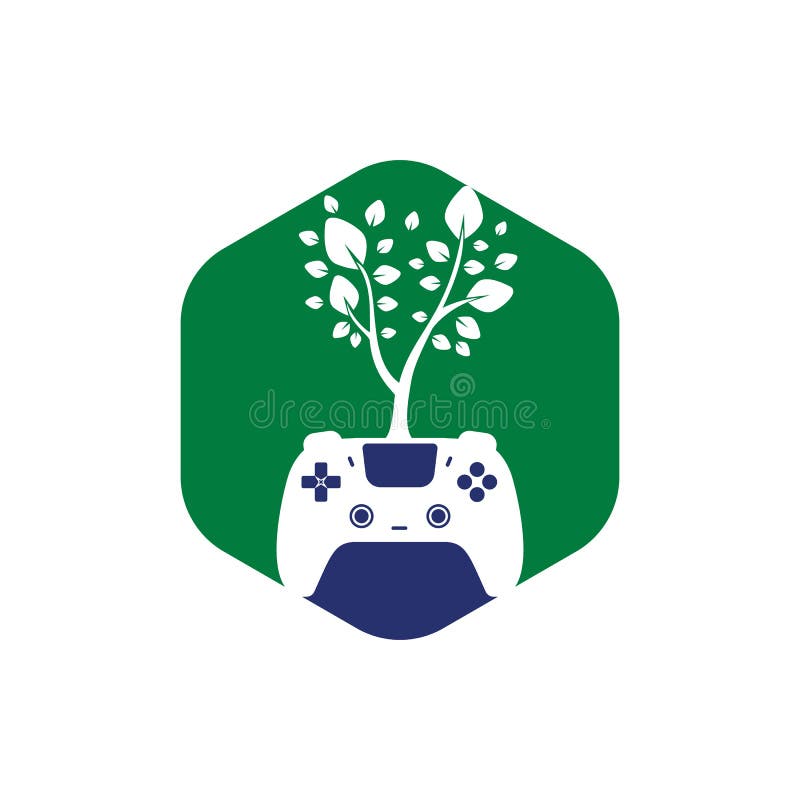 Eco Game Vector Logo Design. Green Gamepad Fresh Leaf Nature Logo ...