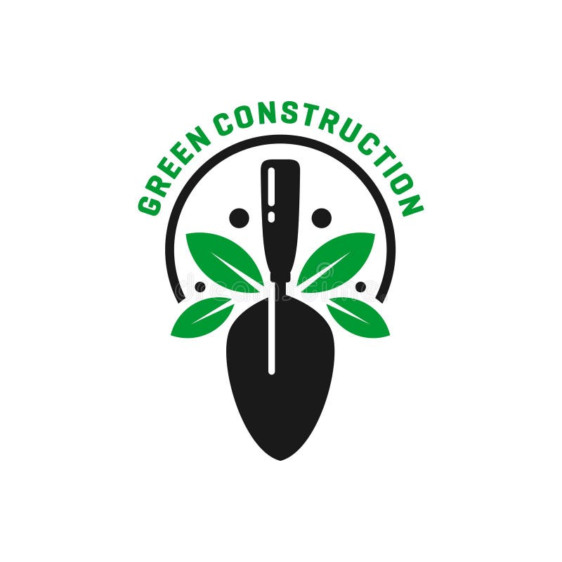 Green Construction Building Illustration Logo Stock Vector ...