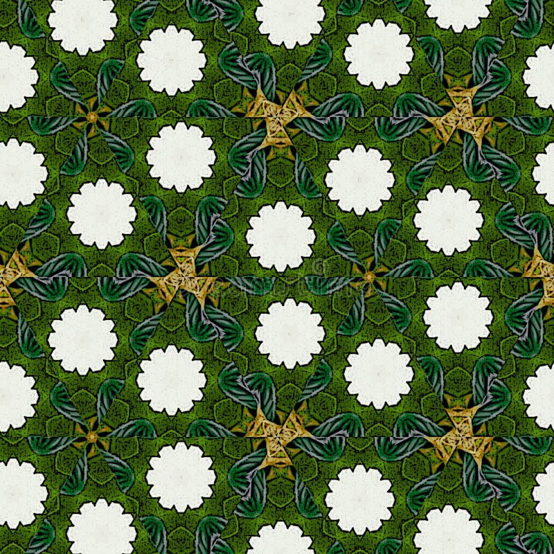 Green Continuous Floral Pattern. Useful As Design Element for Texture ...