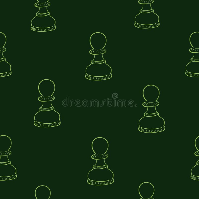 Green contour of a pawn stock vector. Illustration of graphics - 55070466