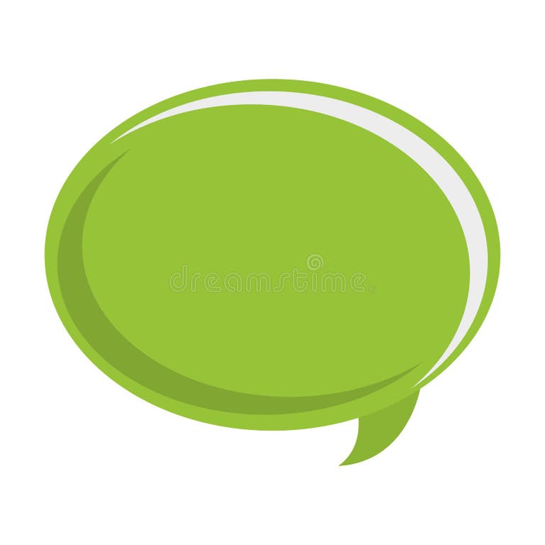 Green conversation bubble stock illustration. Illustration of cloud ...