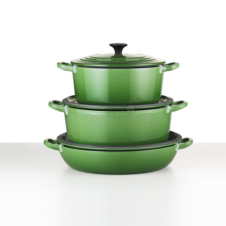 Green cookware stock image. Image of stainless, steel - 21762123