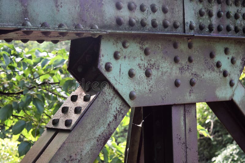 Rust and Rivets on Old Truss Bridge Stock Photo - Image of truss ...