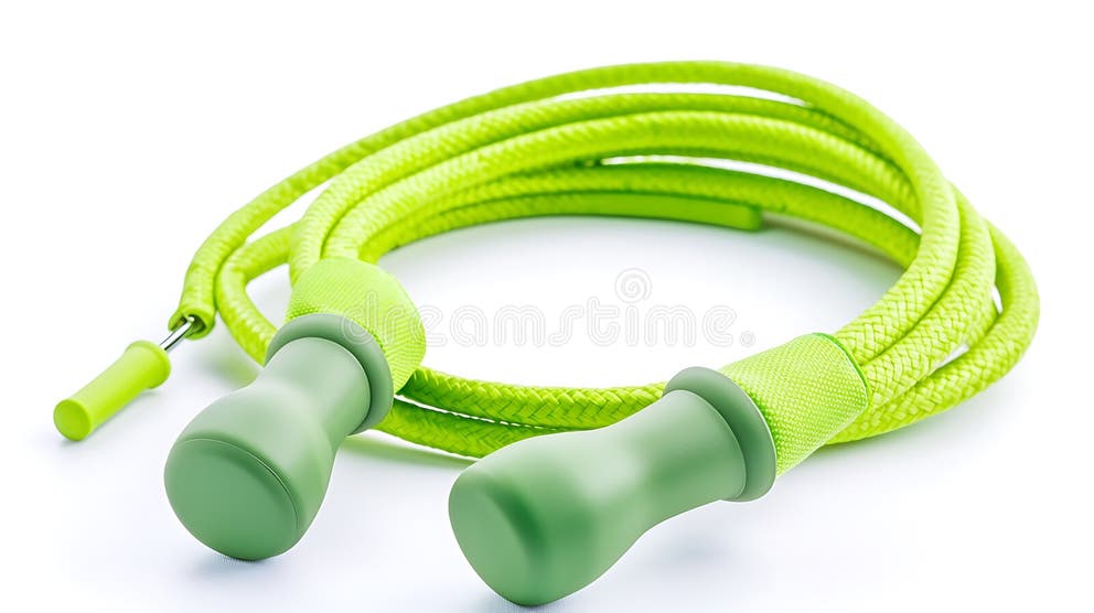 A Green Cord with a Green Handle Stock Photo - Image of cord, green ...