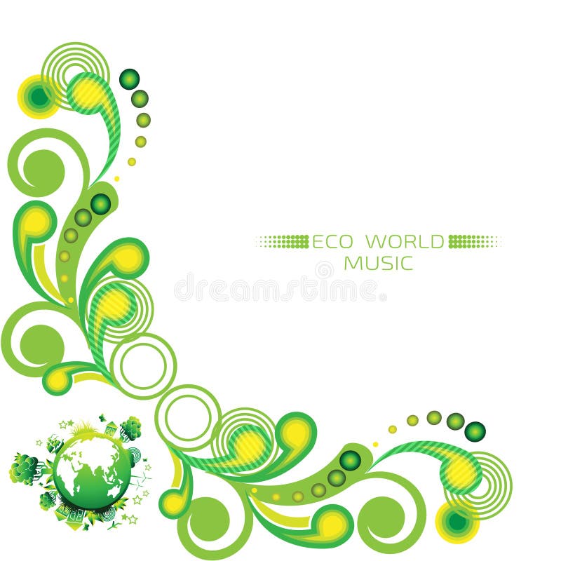 Green Corner Frame stock illustration. Illustration of botany - 79396510