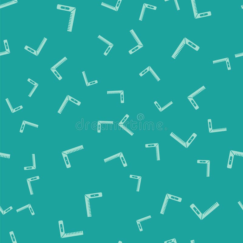 Green Corner Ruler Icon Isolated Seamless Pattern on Green Background ...