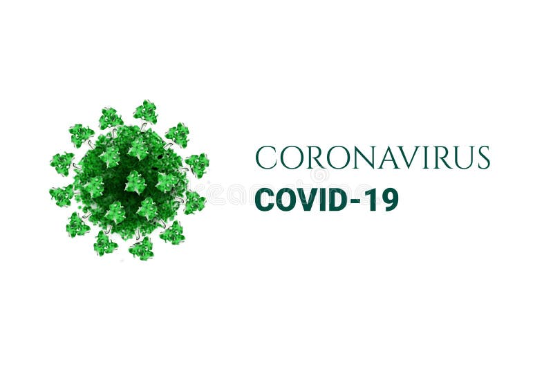 Green Coronavirus on White Background. Virus 3d Model. Covid-19 ...