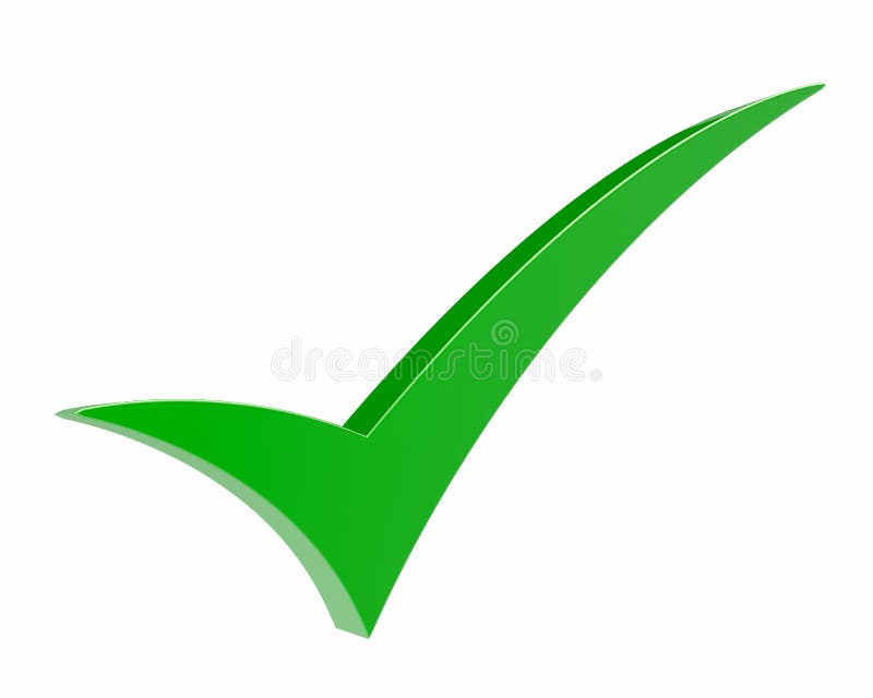 Green Correct Symbol stock illustration. Illustration of white - 108998257