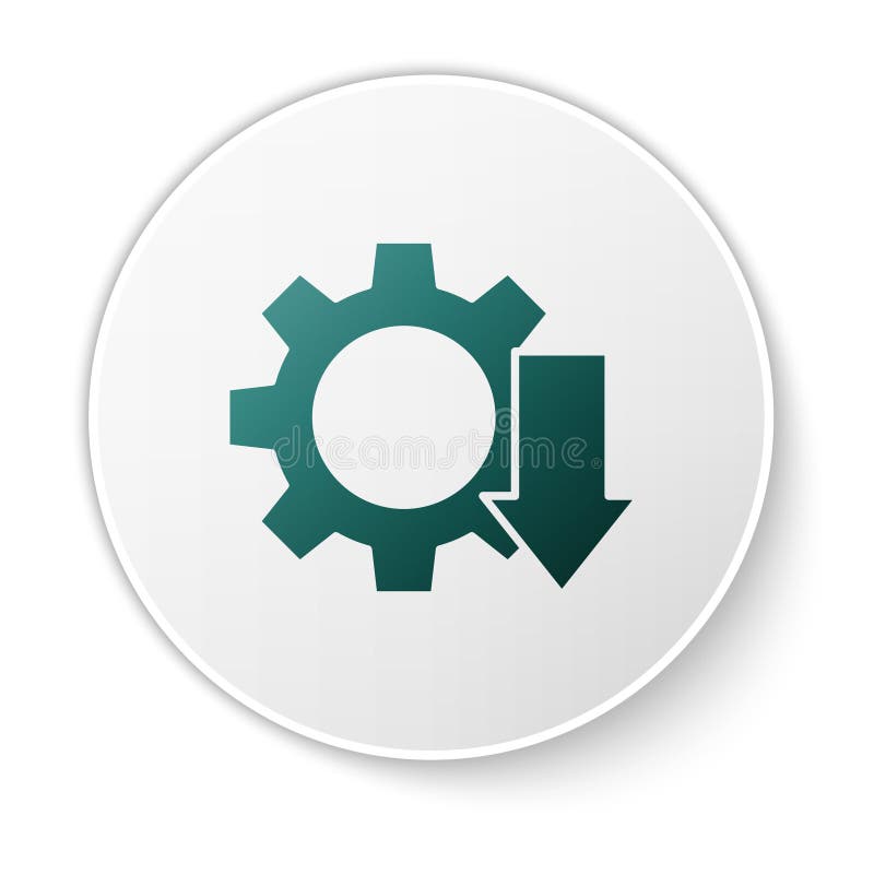 Green Cost Reduction Icon on Blue Background. Abstract Circle Random ...