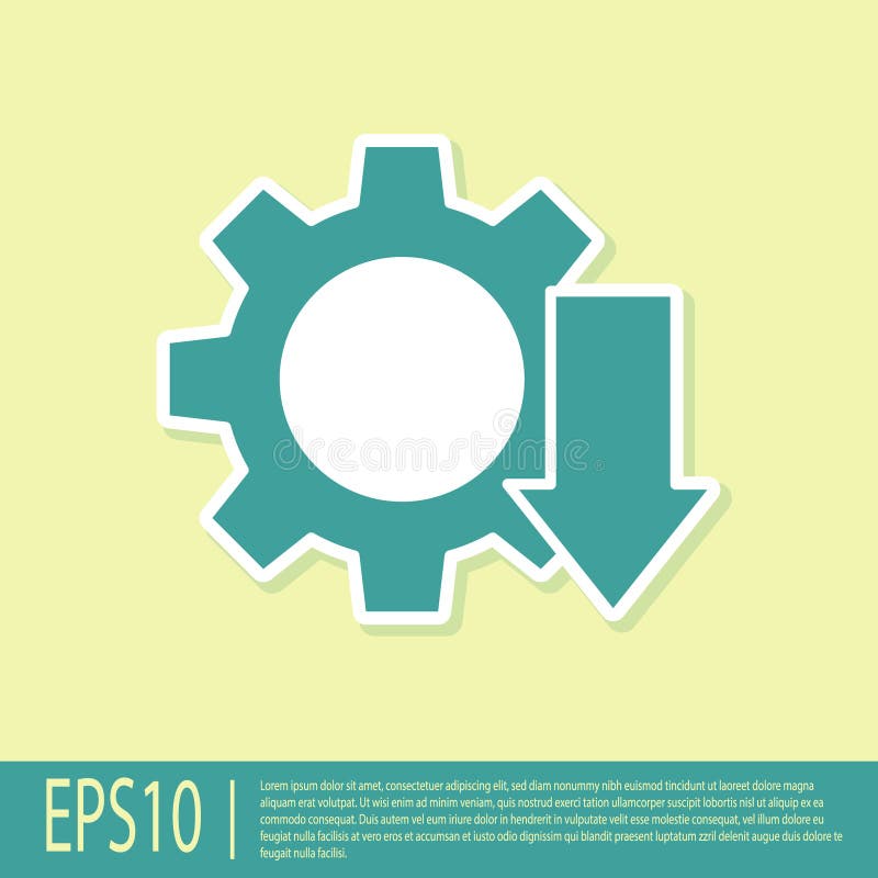 Green Cost Reduction Icon on Blue Background. Abstract Circle Random ...