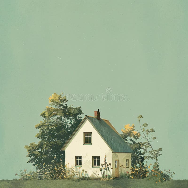 Green cottagecore design stock illustration. Illustration of hand ...