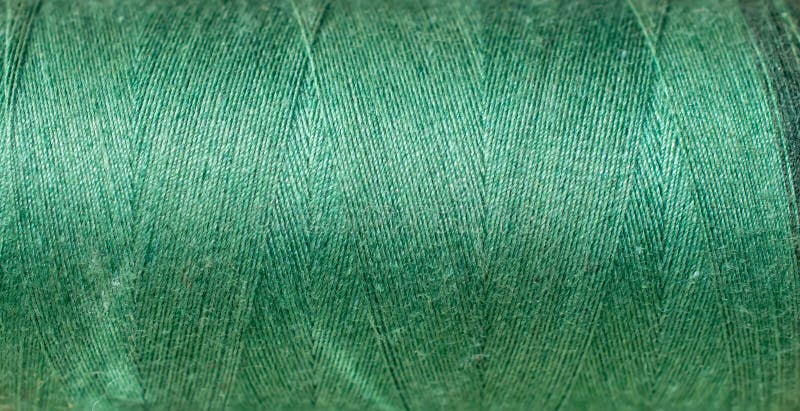 Green Cotton Threads with Visible Details. Background Stock Photo ...