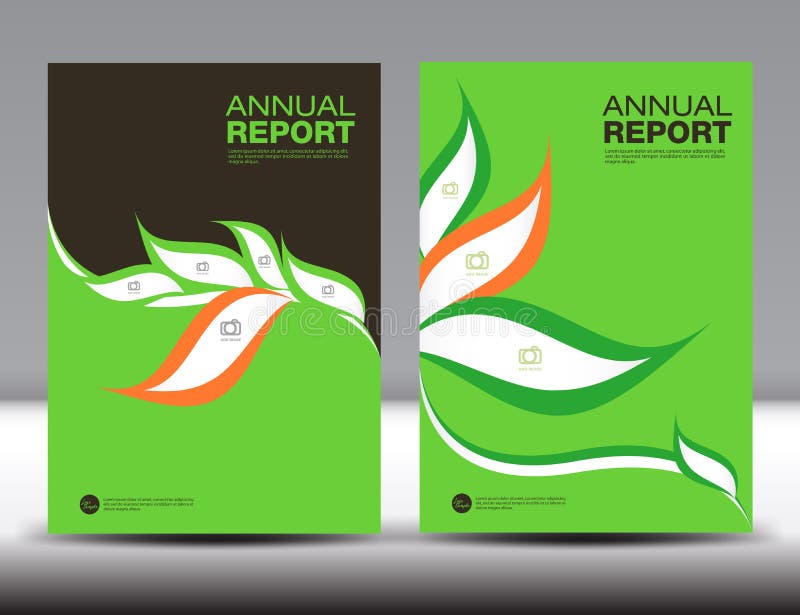 Green Cover Annual Report Template Set ,cover Design,brochure Stock ...