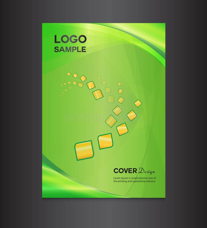 Green Cover Design Vector Illustration Stock Vector - Illustration of ...