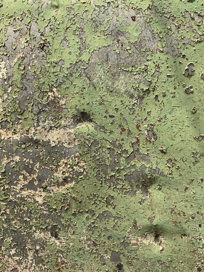 Cracked Paint on a Metal Surface, Rust Textural Background Stock Photo ...