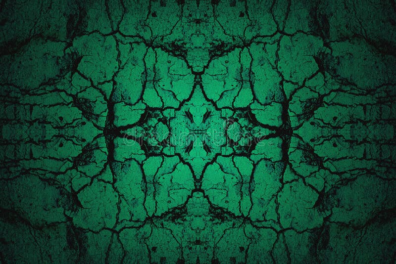 Green Cracked Wall Background with Spotlight Stock Image - Image of ...