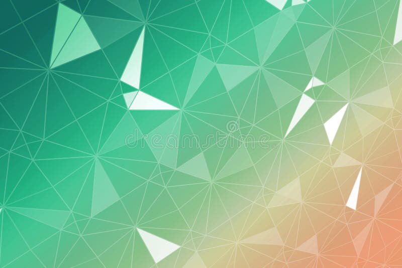 Green and Cream Flat Triangle Geometric Pattern Abstract Retro of ...