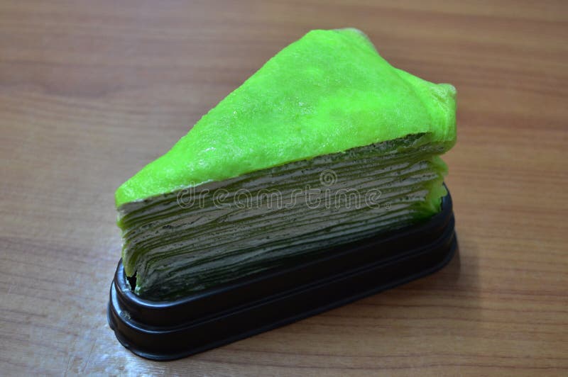 Green Crepe Cake stock photo. Image of golden, fresh - 48727376