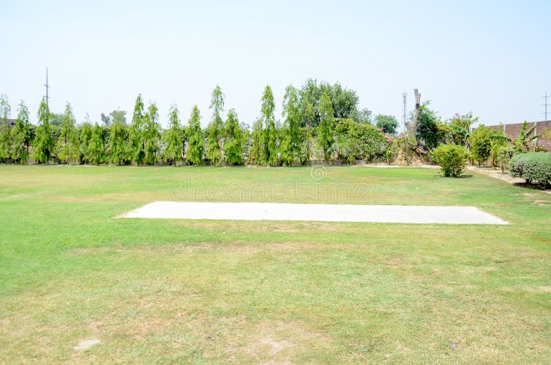Green Cricket Ground stock photo. Image of spring, backgrounds - 94729322
