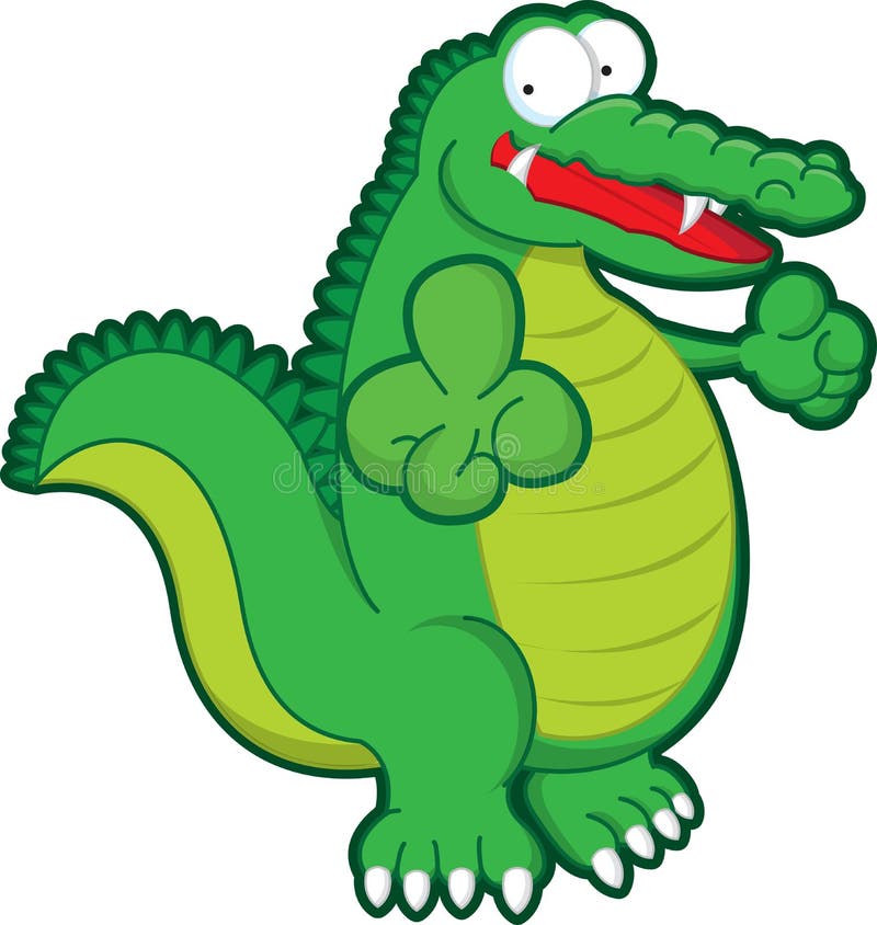 Green croc stock illustration. Illustration of pointing - 7545539