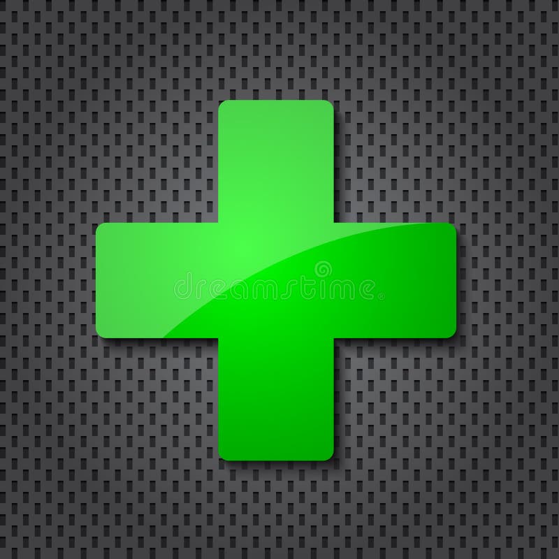 Green cross clean icon stock vector. Illustration of health - 22986778