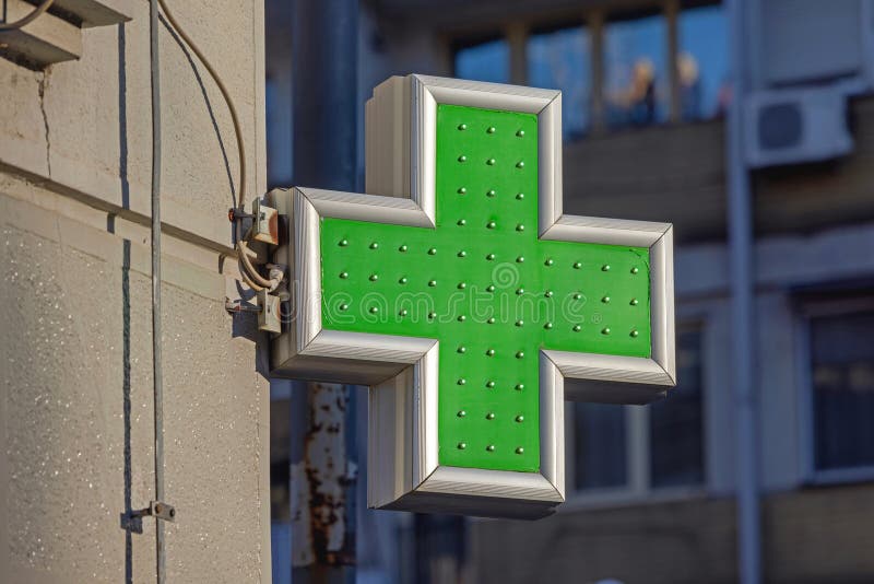 Green Cross Frame stock image. Image of care, building - 352869399