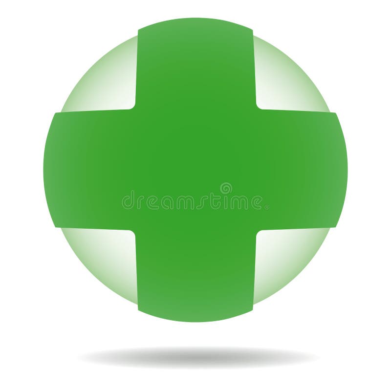 Green cross stock vector. Illustration of shape, icon - 78377484