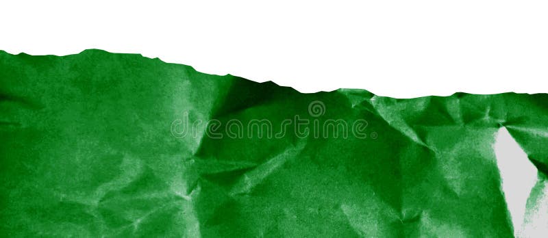 Green Crumpled Paper Texture Background with Blank Space for Design ...