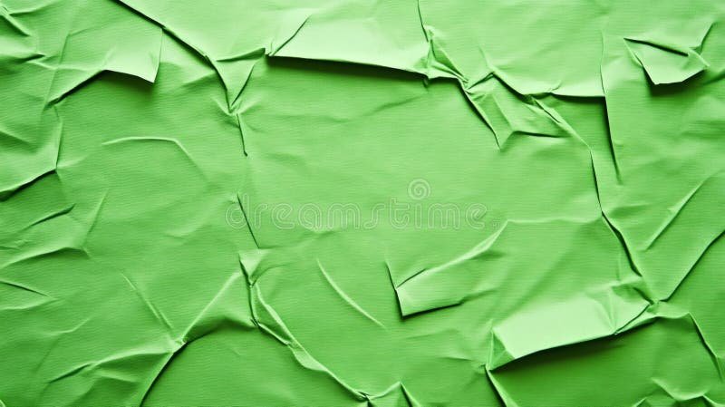 Green Crumpled Paper Texture Creating a Striking Visual Background ...