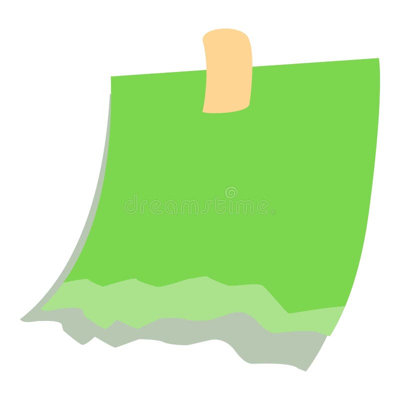 Green Crumpled Ripped Paper Note with Adhesive Tape Stock Vector ...