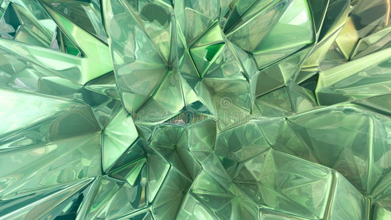 Green Crystal Background with Triangles. 3d Illustration, 3d Rendering ...