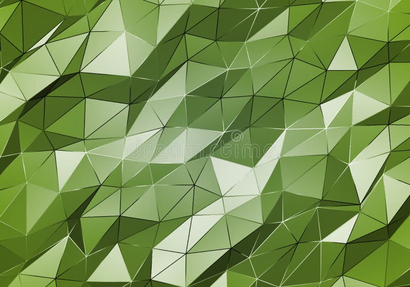 Green Crystal Polygonal Abstract Triangular on Lighting Space Graphic ...