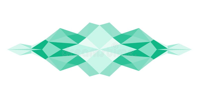 Green Crystal Shape Brochure Element Design Stock Illustration ...