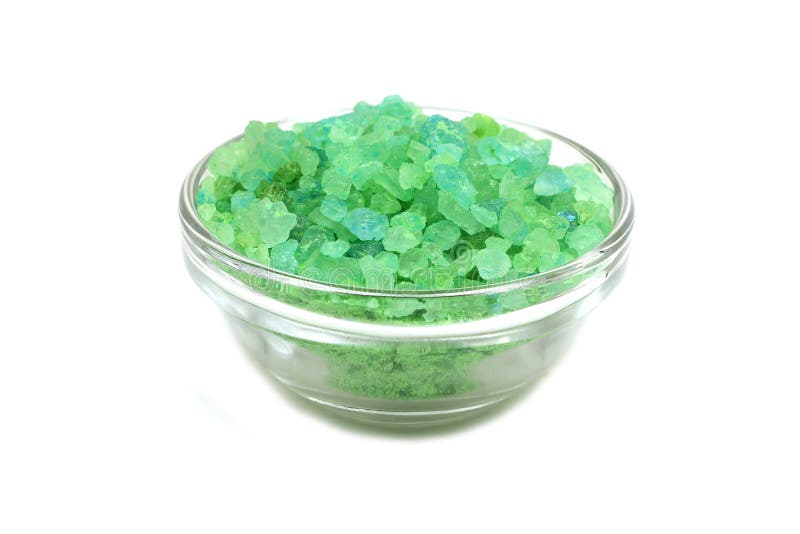 Green sea salt crystals stock image. Image of metals - 86316951