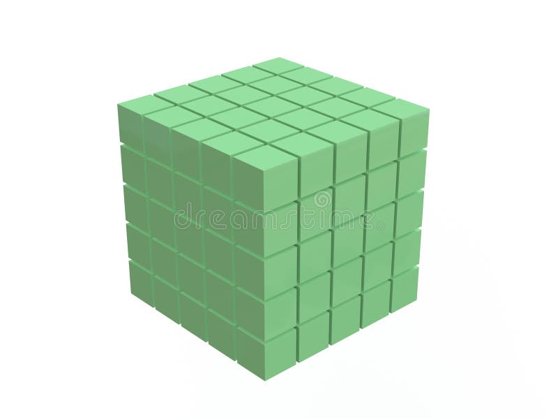 Green cube stock illustration. Illustration of stylish - 22234848