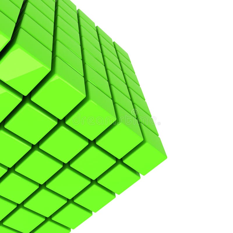 Green 3d cube square stock illustration. Illustration of dimensional ...