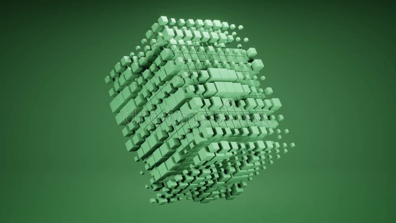 Green Cube Animation Background in a Seamless Loop Stock Video - Video ...