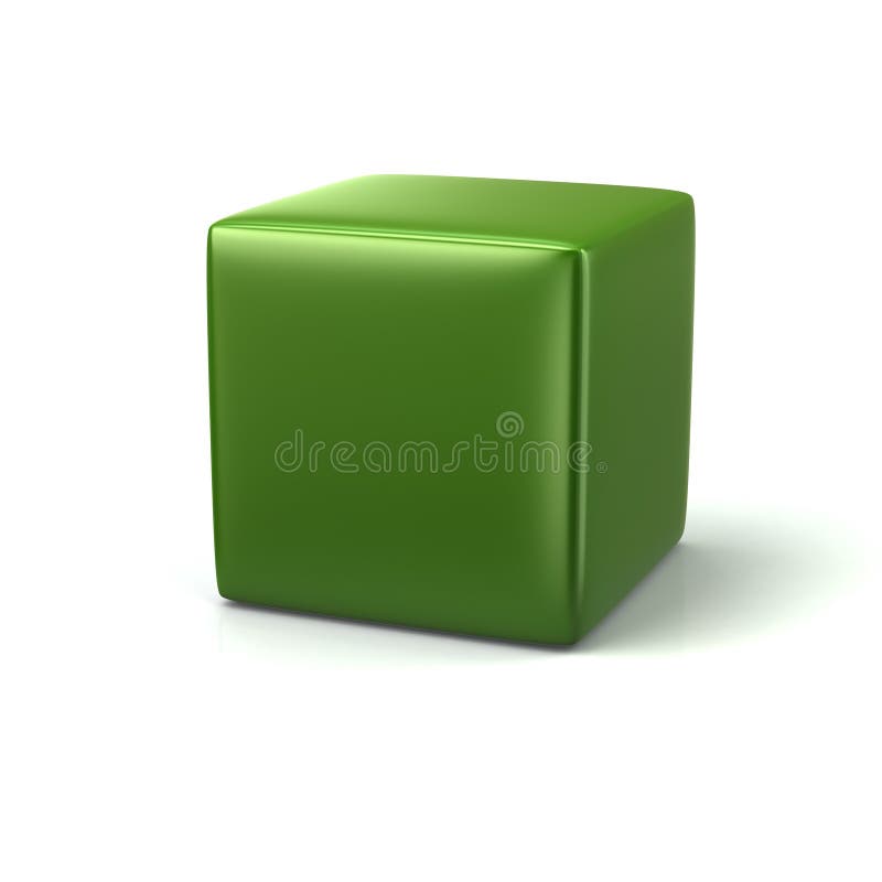 Green cube stock illustration. Illustration of cubic, abstract - 8099996