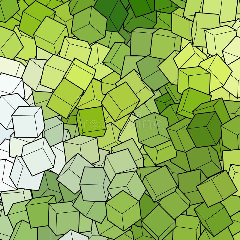 Green Cube Geometric Background. Template for Presentation, Advertising ...