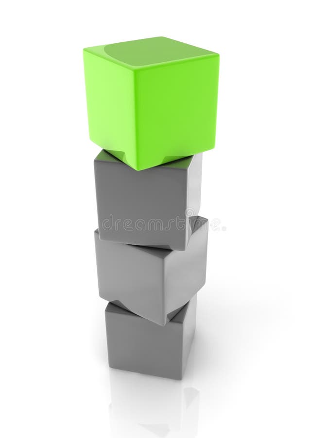 Green cube stock illustration. Illustration of marble - 46614305