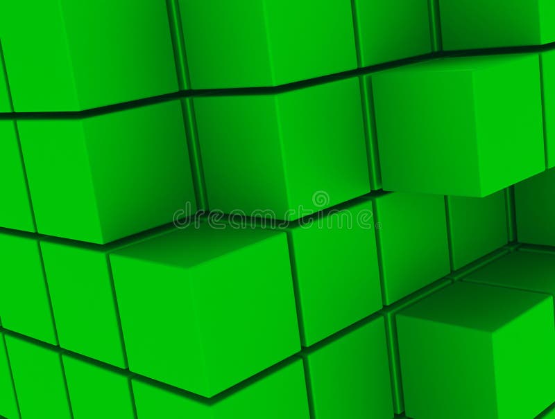 The green cubes stock illustration. Illustration of brick - 48670322