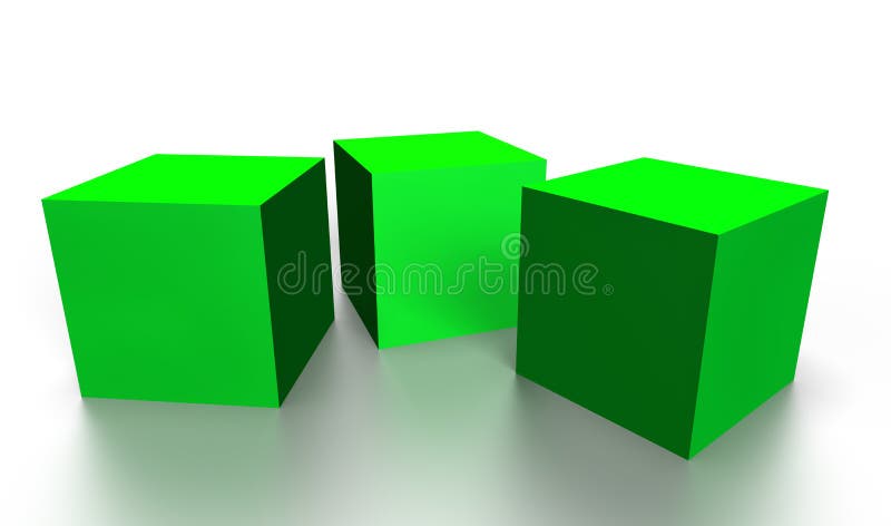Green cubes stock illustration. Illustration of identity - 38794509