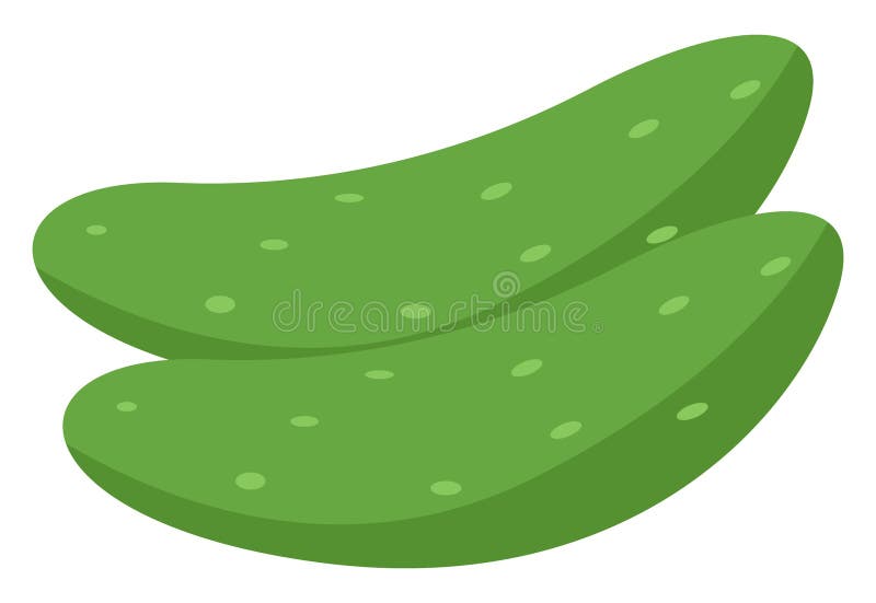 Green Cucumbers, Illustration, Vector Stock Vector - Illustration of ...