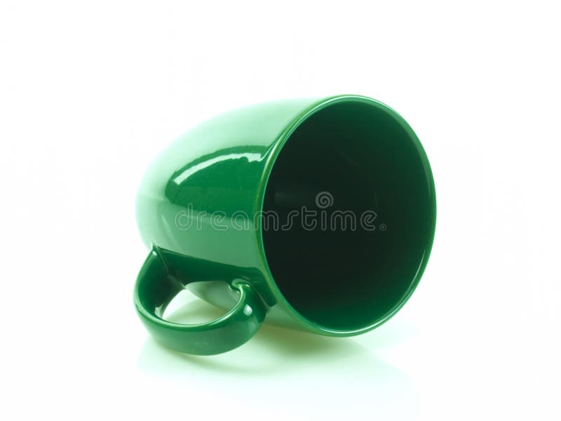 Green cup stock image. Image of tableware, green, side - 10455803